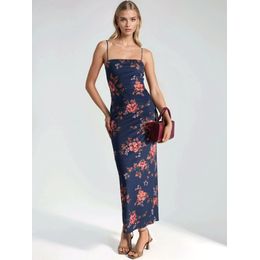 Hiccup Kleid Damen Gr&ouml;&szlig;e 36 nachtblau / braun / rosa / rot Sommerkleid