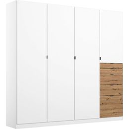 Rauch Dreht&uuml;renschrank &raquo;Kleiderschrank Schrank Garderobe W&auml;scheschrank Ankleide ONTARIO&laquo; Breiten 136/181 cm, mit 5 Schubladen in unterschiedlichen 
