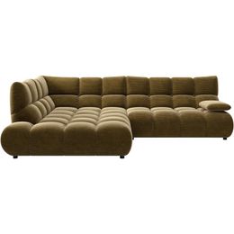 Home Affaire Ecksofa &raquo;Cozy Bubble, mit klappbarer Armlehne, Breite 289 cm&laquo; mit eleganter Steppung, Rundumbezug & weicher Polsterung braun 100% 