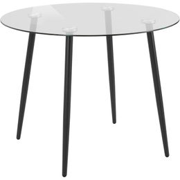 OTTO home Glastisch &raquo;Danny&laquo; Esstisch, Glastisch, OTTOs Choice, runder Esstisch mit einem &Oslash; von 100 cm transparent B/H/T: 100cm x 76cm x 100cm