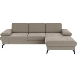 Sit & More sit&more Ecksofa &raquo;Morris L-Form, inkl. Sitztiefenverstellung&laquo; wahlweise mit Armteilverstellung, Schlaffunktion & Bettkasten beige 95% Polyester 5% 