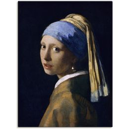 Artland Wandbild &raquo;Das M&auml;dchen mit dem Perlenohrgeh&auml;nge&laquo; Frau 1 Stk. tlg. als Leinwandbild, Poster in verschied. Gr&ouml;&szlig;en schwarz Leinwand B/H/T: 30cm x 40cm, 