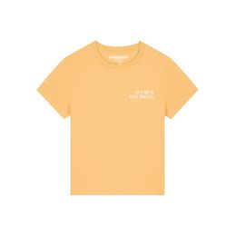 Watapparel Shirt 'Ich kann so nicht arbeiten' female size L Light yellow / White