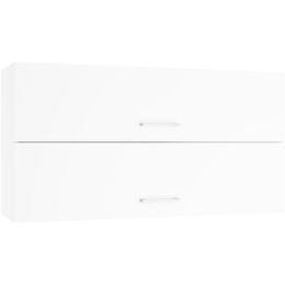 KOCHSTATION Klapph&auml;ngeschrank &raquo;KS-Milan&laquo; Klapph&auml;ngeschrank 110 cm, matte oder hochgl&auml;nzende Fronten wei&szlig; Holzwerkstoff wei&szlig;, B/H/T: 110cm x 57cm x 