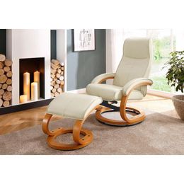 OTTO home Relaxsessel &raquo;mit Hocker PARIS Naturleder- OTTO. Verl&auml;ssliche Qualit&auml;t.&laquo; Set, bestehend aus Sessel und Hocker, 2 Stk. tlg. Relaxfunktion, 