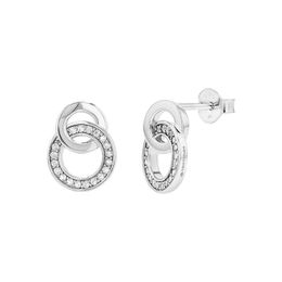 Tom Tailor Damen Tom Tailor Paar Ohrstecker &raquo;Schmuck Geschenk Silber 925 Infinity Kreise&laquo; mit Zirkonia (synth.) silber Silber 925 (Sterlingsilber)