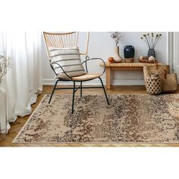 Kayoom Teppich &raquo;Charu 200&laquo; rechteckig 3,5 mm H&ouml;he beige Polypropylen B : 160cm 1 Stk., 3,5mm, L: 230cm