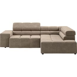 Home Affaire Ecksofa &raquo;Ancona, Ecksofa, incl. Kopfteilverstellung, Breite 249 cm, L-Form&laquo; wahlweise motorische Sitztiefenverstellung, B/T(H: 249/215/70