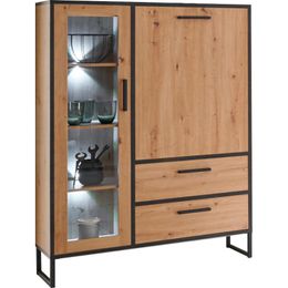 M&auml;usbacher Highboard &raquo;Torres&laquo; schwarz Holzwerkstoff B/H/T: 105cm x 150cm x 42cm, 2 Stk., 2 Stk.