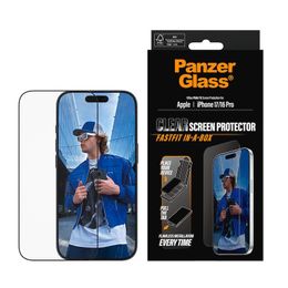 CARE by PanzerGlass Displayschutzglas &raquo;Ultra-Wide Fit Screen Protector FASTFIT IN-A-BOX&laquo; f&uuml;r Apple iPhone 17 Displayschutzfolie, Schutzfolie, 