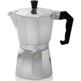 Kr&uuml;ger Espressokocher &raquo;Italiano&laquo; 0,35 l Kaffeekanne traditionell italienisch, aus Aluminium, mit Silikon-Dichtungsring silber 0,35 l, 6