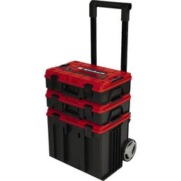 Einhell Werkzeugkoffer &raquo;Systemkoffer E-Case Tower&laquo; inkl. Koffer f&uuml;r universelle Aufbewahrung von Werkzeug und Zubeh&ouml;r Kunststoff Gummierte Reifen (&Oslash; 15cm) f&uuml;r