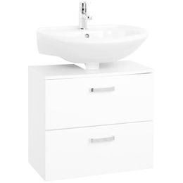 Welltime Waschbeckenunterschrank &raquo;Ancona&laquo; Breite 60 cm, mit T&uuml;rd&auml;mpfern wei&szlig; Holzwerkstoff, MDF B/H/T: 60cm x 54cm x 35cm