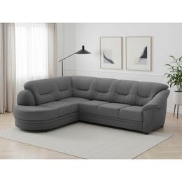 Sit & More sit&more Ecksofa &raquo;Savona&laquo; mit Federkern, optional mit Schlaffunktion B/H/T: 267cm x 90cm x 206cm, Flachgewebe LINO, Ottomane links, ohne Bettfunktion