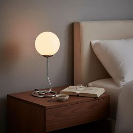 OTTO home Tischleuchte &raquo;Orrell&laquo; G9 1 Stk. &Oslash; 12, H: 31,3 cm, Materialmix - Metallfu&szlig; mit wei&szlig;em Glasschirm wei&szlig; &Oslash; 12cm H: 31,3cm, 1 Stk.