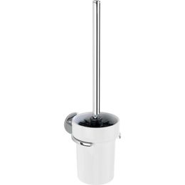 Wenko WC-Garnitur &raquo;UV-Loc Isera&laquo; aus Edelstahl befestigen ohne Bohren mit UV-Loc wei&szlig; Edelstahl Einheitsgr&ouml;&szlig;e
