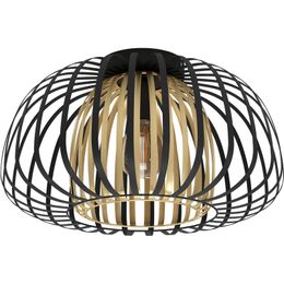 Eglo Deckenleuchte &raquo;ENCINITOS Deckenlampe, Stahl, E27, IP20, Esstischlampe, Vintage, Lampe&laquo; E27 1 Stk. Wand-/Deckenleuchte, H26 x &Oslash;45 cm, schwarz, 