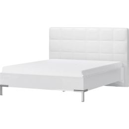 OTTO home Bett &raquo;Piano, Liegefl&auml;che 160x200 oder 180x200cm, FSC-zertifiziert&laquo; mit gepolstertem Kopfteil, UV Lackierung hochglanz beige oder wei&szlig; wei&szlig; 
