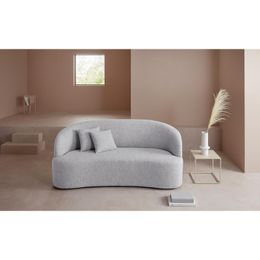 LeGer Home by Lena Gercke 3-Sitzer &raquo;Dilara&laquo; gerundete R&uuml;ckenlehne und Front, in 3 Bezugsqualit&auml;ten grau Struktur fein 100% Polyester);Samtoptik (100% 