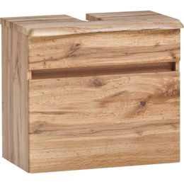 Welltime Waschbeckenunterschrank &raquo;Lienz&laquo; braun MDF wotaneiche, B/H/T: 60cm x 54cm x 35cm, Schubladen: 1 Stk.
