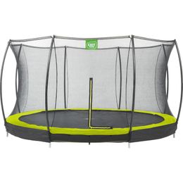 EXIT Gartentrampolin &raquo;Silhouette Ground&laquo; &Oslash; 366 cm mit Sicherheitsnetz gr&uuml;n &Oslash; 366cm