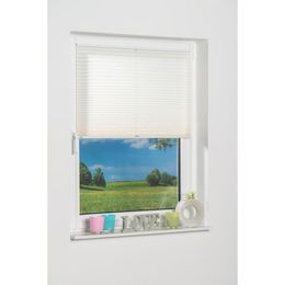K-home Plissee &raquo;Klemmfix Pisa&laquo; Lichtschutz ohne Bohren verspannt Crushed-Optik beige Obermaterial: 100% Polyester 130cm, zweiseitig verschiebbar, 
