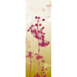 ARCHITECTS PAPER Fototapete &raquo;Mystic Blossoms Yellow And Red&laquo; Floral Tapete Natur Gelb Rosa Panel 1,00m x 2,80m beige Vlies B/L: 1m x 2,8m