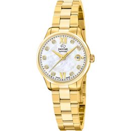 Jaguar Damen Quarzuhr &raquo;Essentia&laquo; Armbanduhr, Damenuhr, Swiss Made, Edelstahlarmband, analog, Tag gold Einheitsgr&ouml;&szlig;e