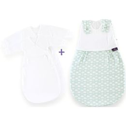 Tr&auml;umeland Babyschlafsack &raquo;Set Wolke mint&laquo; gr&uuml;n Obermaterial: 100% Baumwolle 56/62, umlaufender Rei&szlig;verschluss