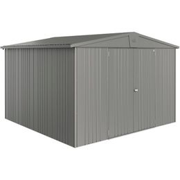 BioHort Ger&auml;tehaus &raquo;Europa Gr. 7, verschiedene Farben&laquo; Qualit&auml;ts-Ger&auml;teschuppen aus Metall grau Stahl Einheitsgr&ouml;&szlig;e