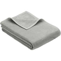 Ibena Wohndecke &raquo;Luxus&laquo; verschiedene Gr&ouml;&szlig;en, uni, Kuscheldecke, Premium, made in Europe! grau Baumwolle, Polyacryl, Polyester B/L: 100cm x 150cm
