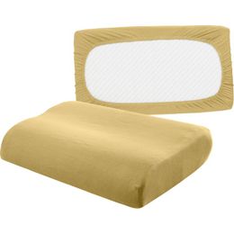 bellana Kissenbezug &raquo;Universal Jersey&laquo; passend f&uuml;r Nackenst&uuml;tzkissen beige Feinjersey, Obermaterial: 95% Baumwolle, 5% Elasthan B/L: 80cm x 40cm, 2 