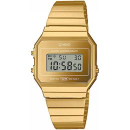 CASIO VINTAGE Damen CASIO VINTAGE Chronograph Quarzuhr, Armbanduhr, Damenuhr, Herrenuhr,Digitaluhr, Edelstahlarmband gold Einheitsgr&ouml;&szlig;e