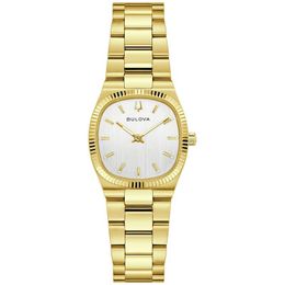 Bulova Damen Quarzuhr &raquo;Super Seville&laquo; Armbanduhr, Damenuhr, Edelstahlarmband, analog gold Einheitsgr&ouml;&szlig;e