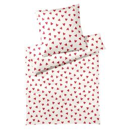 Elegante Bettw&auml;sche &raquo;Cherie&laquo; 2 Stk. angenehmes Hautgef&uuml;hl rot Mako-Satin, Obermaterial: 100% Baumwolle B/L: 155cm x 220cm, 1 Stk., 1 Stk., Mako-Satin, B/L: 