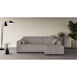 Home Affaire Ecksofa &raquo;TAMMO&laquo; L-Form grau 100% Polyester B/H/T: 233cm x 80cm x 162cm, Cord, Recamiere rechts