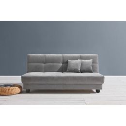 ell+ell ell + ell Schlafsofa &raquo;Tilda&laquo; Breite 185 cm, inkl. 2 Zierkissen grau 100% Polyester B/H/T: 185cm x 90cm x 100cm, Flachgewebe, Gel-Sandwichpolster, ohne