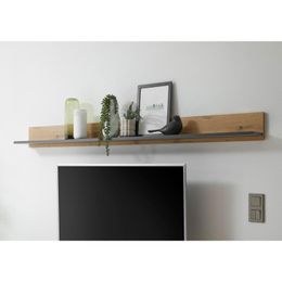 Home Affaire Wandregal &raquo;City/Giron, modernes Wandboard, Wandhalter mit Ablagefl&auml;che&laquo; vielseitig einsetzbares H&auml;ngeregal braun Holzwerkstoff B/H/T: 