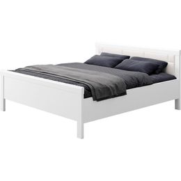 Priess Einzelbett &raquo;Arnsberg&laquo; Komforth&ouml;he mit gepolstertem Kopfteil wei&szlig; Liegefl&auml;che L&auml;nge B: 200cm x 180cm, H&ouml;he Bettseite: 49cm, ohne Matratze