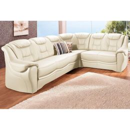Sit & More sit&more Ecksofa &raquo;Bellevue L-Form&laquo; wahlweise mit Schlaffunktion wei&szlig; PRIMABELLE-Microfaser (100% Polyester);SOFTLUX -Kunstleder;Luxus-NaturLEDER B/H/T
