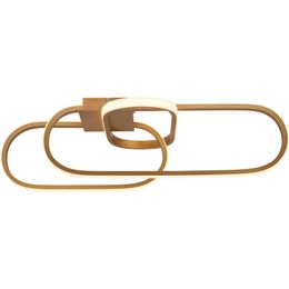 Searchlight LED Deckenleuchte &raquo;Deckenleuchte Clip, 1-flammig&laquo; LED-Modul 1 Stk. Farbwechsler Minimalistisches Ambiente gold 1, H: 18cm, 1 Stk.