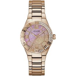 Guess Damen Quarzuhr &raquo;SANGRIA&laquo; Armbanduhr, Damenuhr, Edelstahlarmband gold Einheitsgr&ouml;&szlig;e