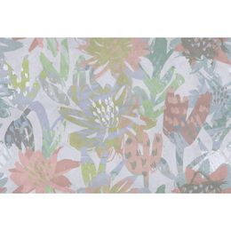 Livingwalls living walls Vliestapete &raquo;Florale Mustertapete Aquarell Pastell Vliestapete&laquo; matt glatt Vlies B/L: 2,7m x 4m, Rollen: 1