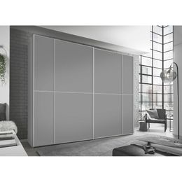 STAUD Schwebet&uuml;renschrank &raquo;Sonett 200, Made in Germany&laquo; mit vier verschiedenen Ausstattungsvarianten grau Holzwerkstoff Hellgrau, B/H/T: 270cm x 240cm