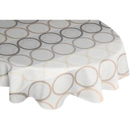 WIRTH Tischdecke &raquo;ZIRBELLO&laquo; braun Baumwolle, Polyester B/L: 130cm x 190cm, 1 Stk., oval