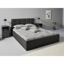 Westfalia Schlafkomfort Polsterbett inkl. Bettkasten bei Ausf&uuml;hrung mit Matratze, in 2 H&ouml;hen schwarz Liegefl&auml;che L&auml;nge B: 200cm x 160cm, Kunstleder Standardh&ouml;he, H&ouml;he 