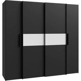 FORTE Kleiderschrank &raquo;Kalixtus, Made in Europe&laquo; B/H/T ca. 200x190x60 cm, 2 Schiebet&uuml;ren, 2 Dreht&uuml;ren, 8 Einlegeb&ouml;den, Kombination aus Dreh- und 