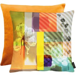 Apelt Dekokissen &raquo;Enja&laquo; Wendekissenh&uuml;lle mit F&uuml;llung, 1 St&uuml;ck orange Polyester B/L: 45cm x 45cm, 1 Stk.