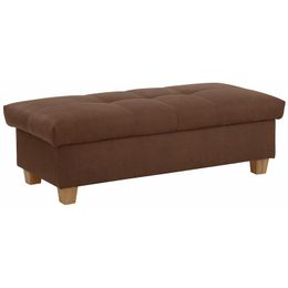 Home Affaire Hocker &raquo;Lyla&laquo; mit Stauraum, Breite 131 cm braun Luxus-Microfaser (100% Polyester);Microfaser PRIMABELLE (100% Polyester);Struktur fein (