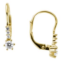 Firetti Damen Paar Ohrstecker &raquo;Schmuck Geschenk Gold 333 Ohrschmuck Ohrringe Lab Grown&laquo; mit Brillanten gold 0,32, 0,32 VS = sehr kleine Einschl&uuml;sse, 
